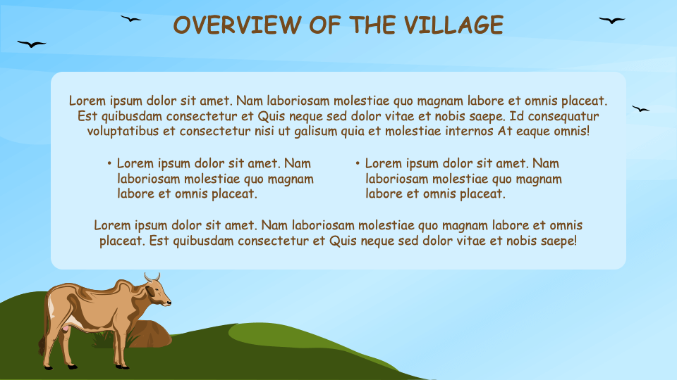 Village Presentation Theme for PowerPoint and Google Slides - PPT Slides