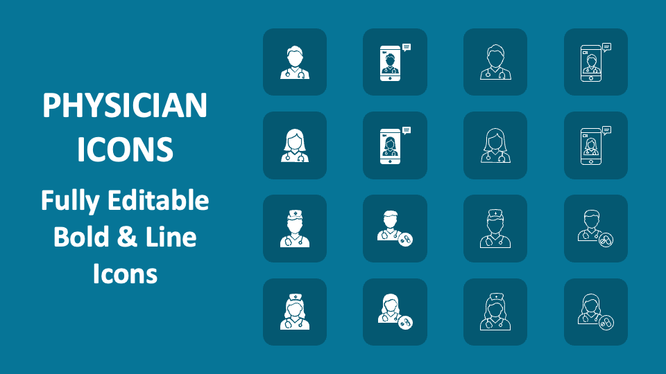 Physician Icons for Google Slides and PowerPoint