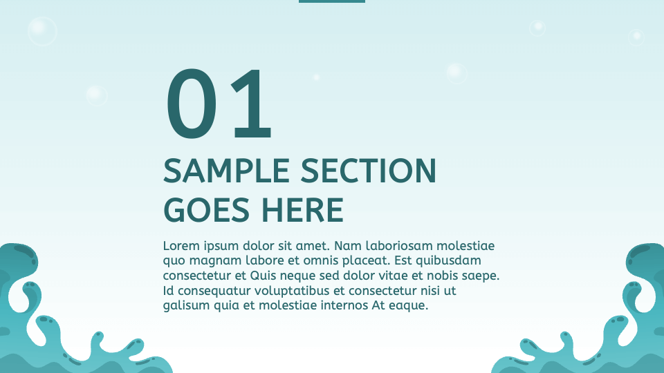 Free Water Presentation Theme for Google Slides and PowerPoint