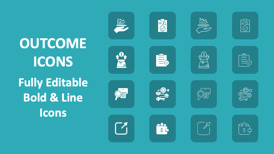 Outcome Icons for Google Slides and PowerPoint