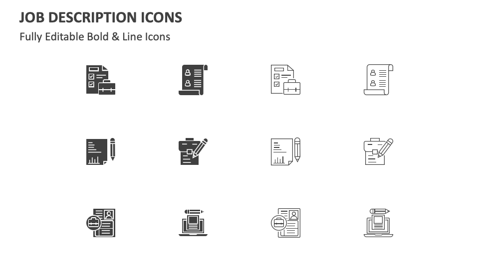 Job Description Icons for Google Slides and PowerPoint