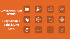 Congratulations Icons for Google Slides and PowerPoint
