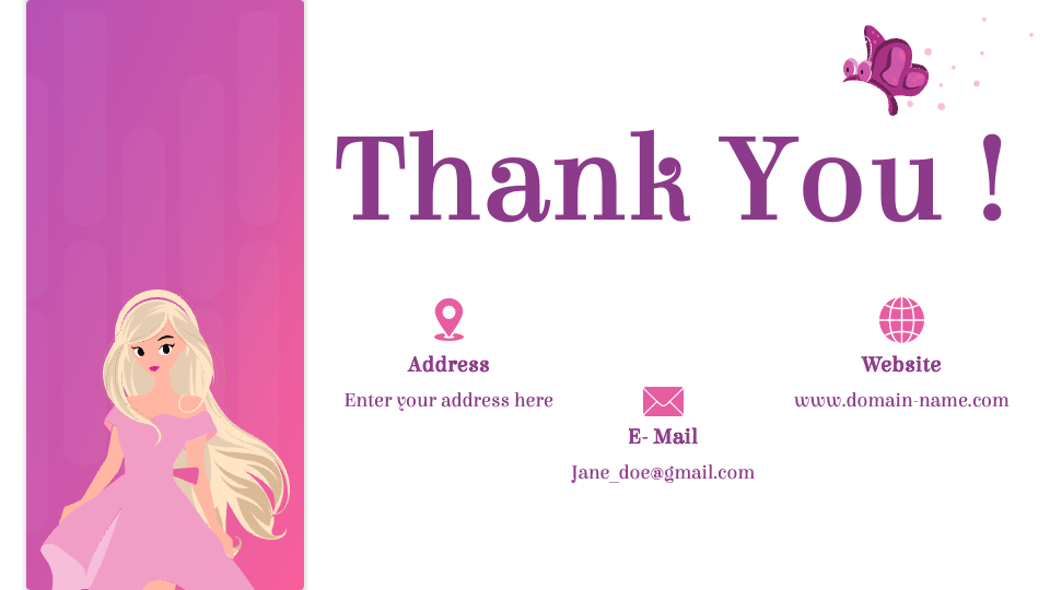 Free Creative Barbie Theme for Google Slides and PowerPoint