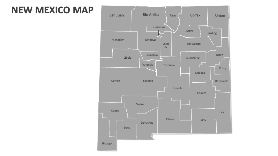 New Mexico Map for Google Slides and PowerPoint - PPT Slides