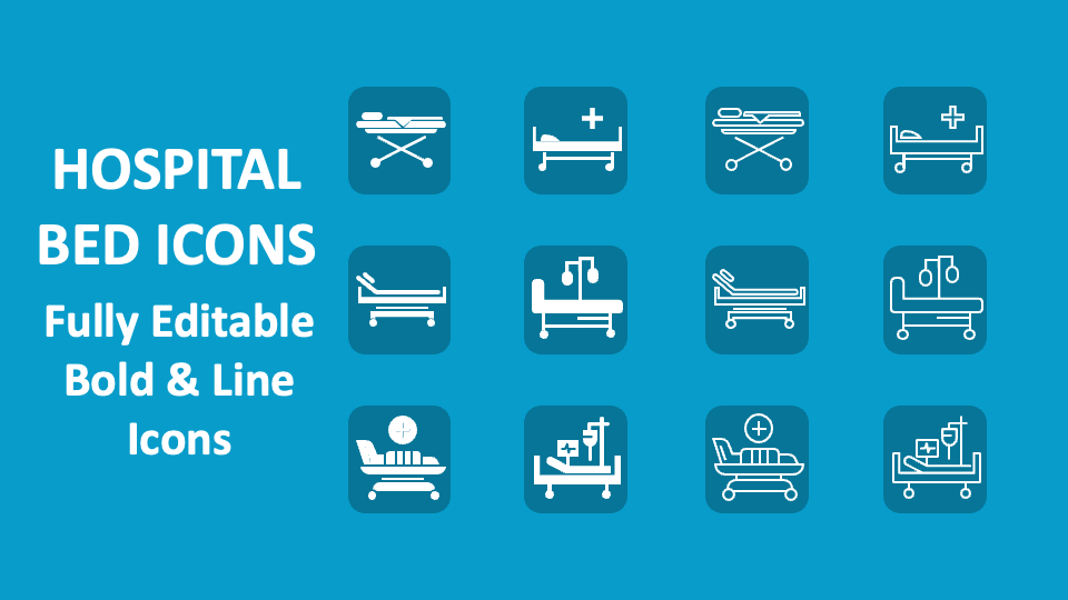 Hospital Bed Icons for PowerPoint and Google Slides - PPT Slides