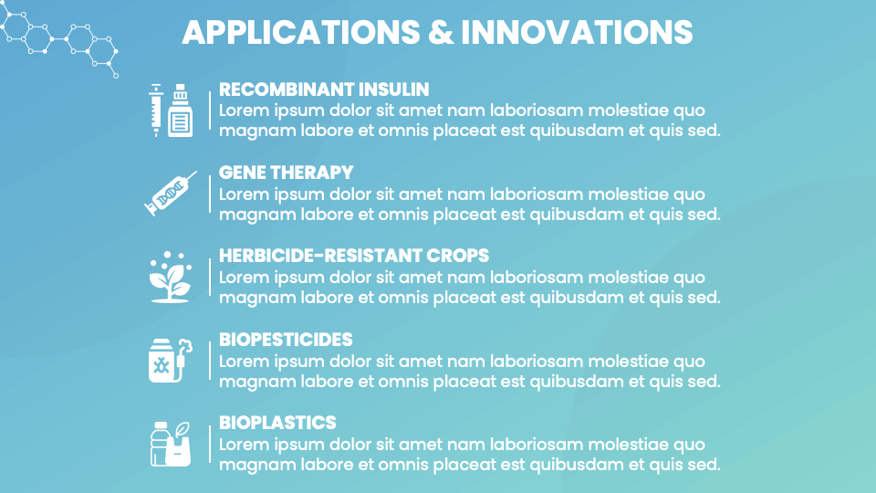 Free - Biotechnology Lesson Presentation Template for Google Slides and ...