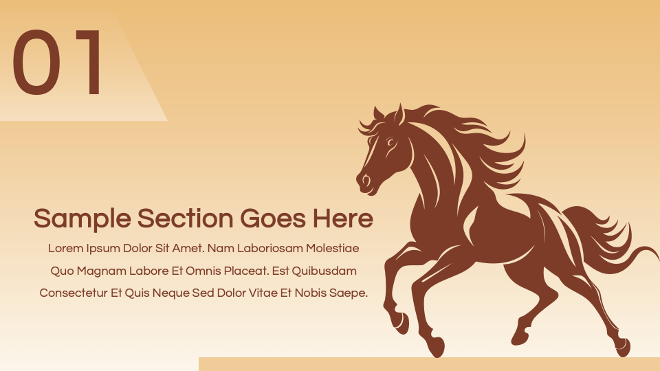 Horse Presentation Theme for PowerPoint and Google Slides - PPT Slides