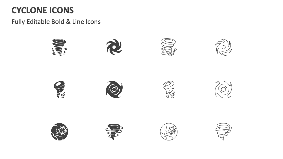 Cyclone Icons for Google Slides and PowerPoint