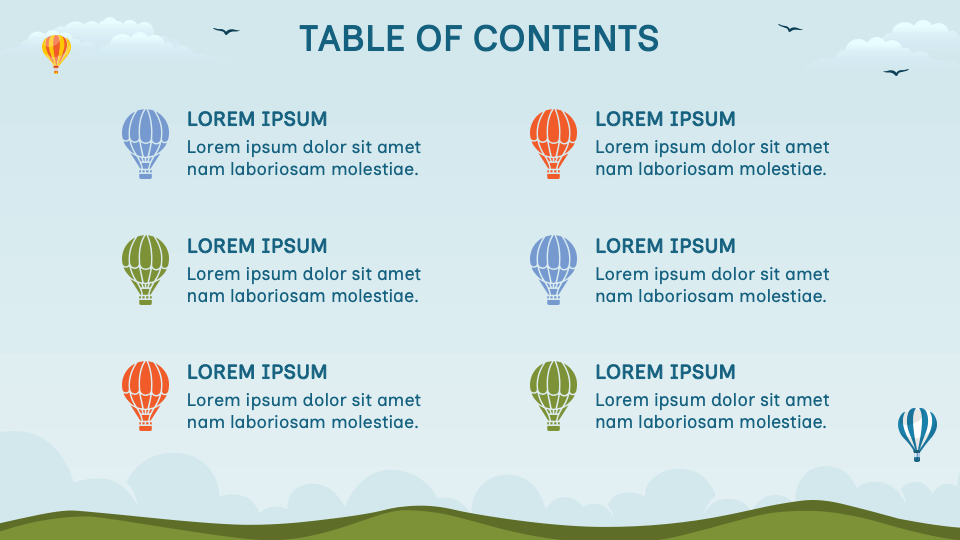 Free Hot Balloon Theme for Google Slides and PowerPoint