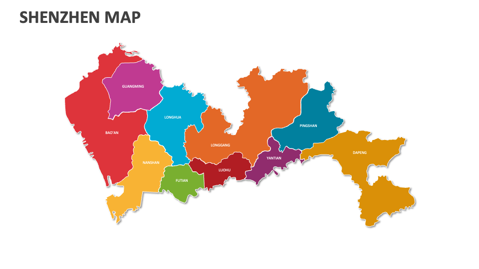 Shenzhen Map for Google Slides and PowerPoint - PPT Slides
