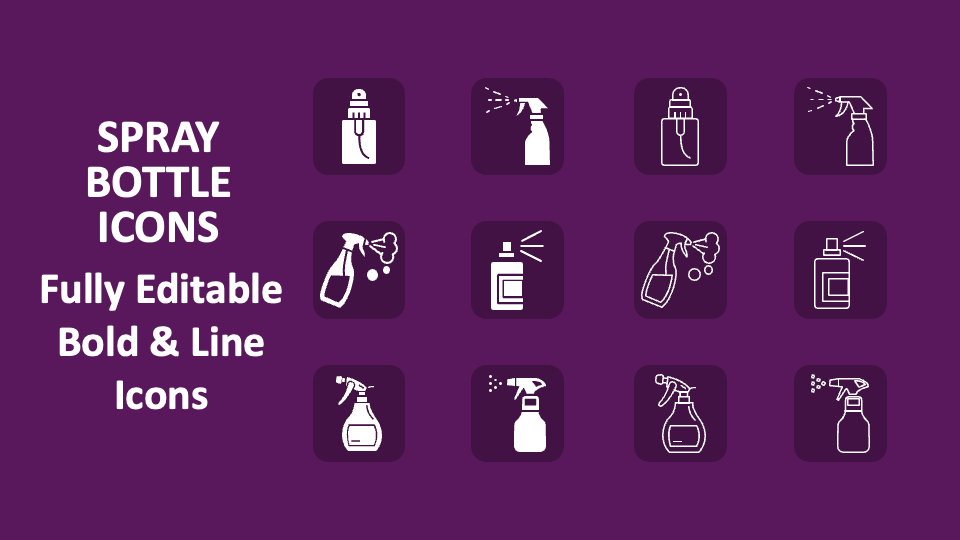 Spray Bottle Icons for PowerPoint and Google Slides - PPT Slides