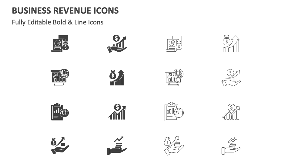 Business Revenue Icons for Google Slides and PowerPoint
