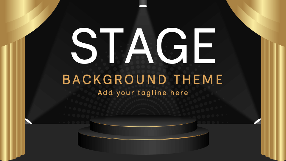 Free Stage Background Presentation Theme for Google Slides and PowerPoint