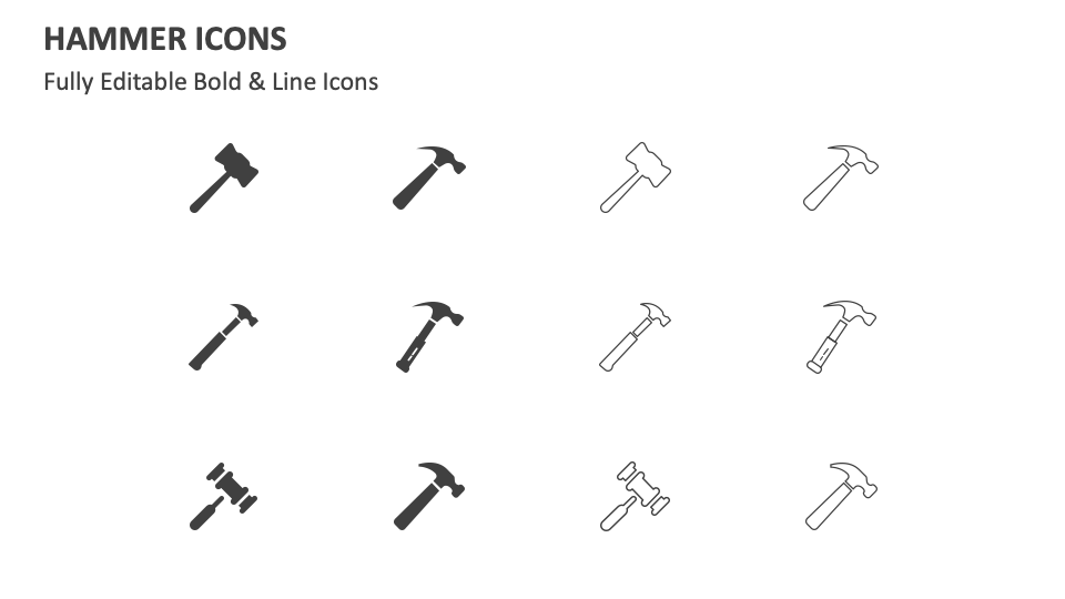 Hammer Icons for Google Slides and PowerPoint
