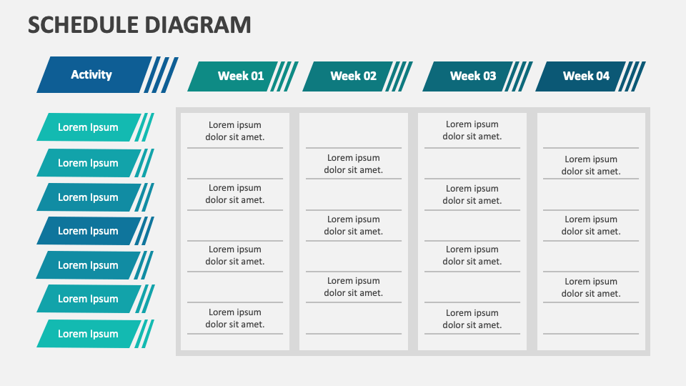 Schedule Diagram Template for PowerPoint and Google Slides - PPT Slides
