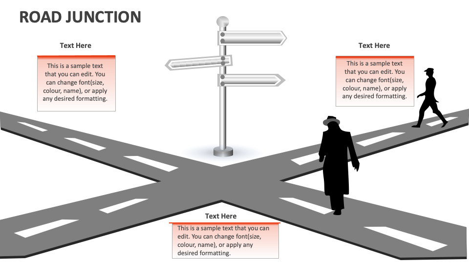 Road Junction Template for PowerPoint and Google Slides - PPT Slides