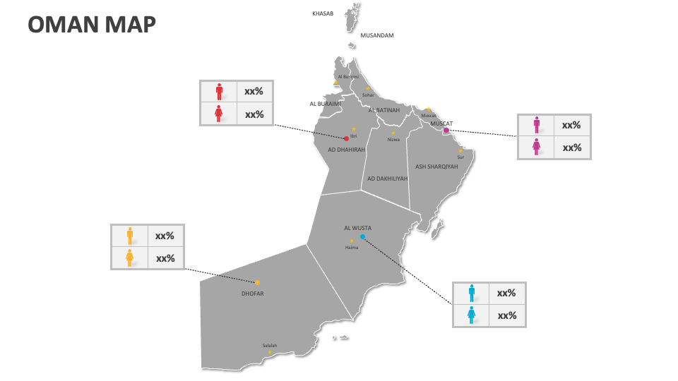 Oman Map 01 Powerpoint Templates Top 10 Middle East Map PowerPoint