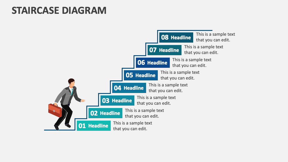 Staircase Diagram PowerPoint and Google Slides Template - PPT Slides