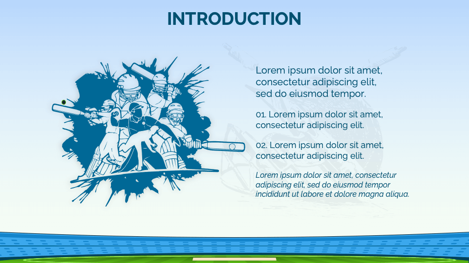 Cricket Stadium Background Presentation Theme for PowerPoint and Google ...