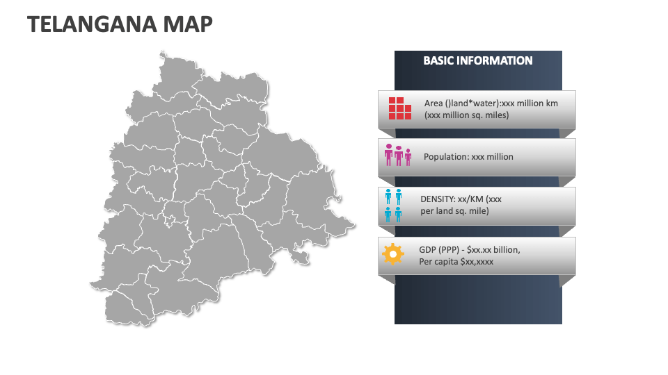 Telangana Map for Google Slides and PowerPoint - PPT Slides