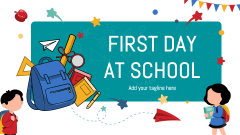 Free First Day at School Presentation for Google Slides and PowerPoint