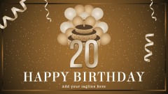 Free 20th Birthday Presentation Template Template for Google Slides and ...