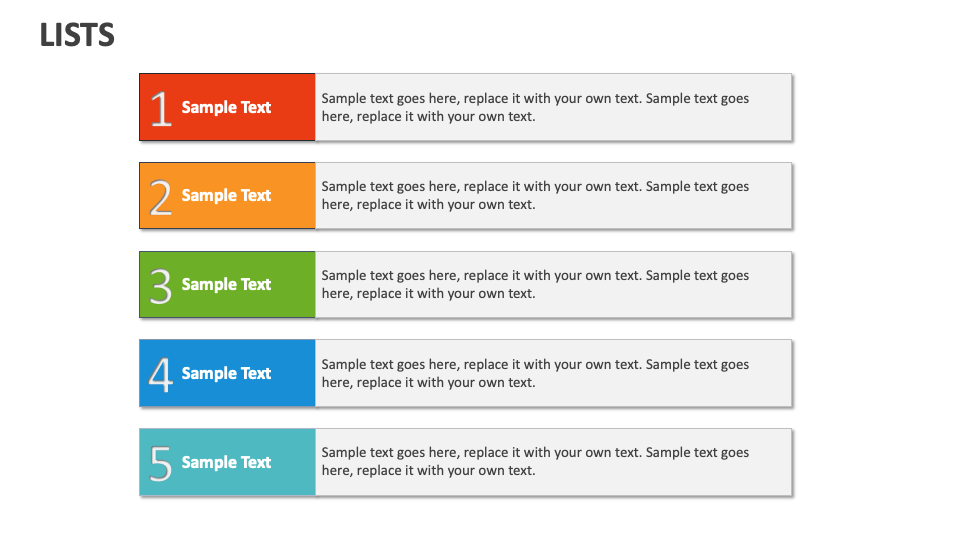 Lists Template for PowerPoint and Google Slides - PPT Slides