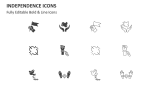 Independence Icons for Google Slides and PowerPoint