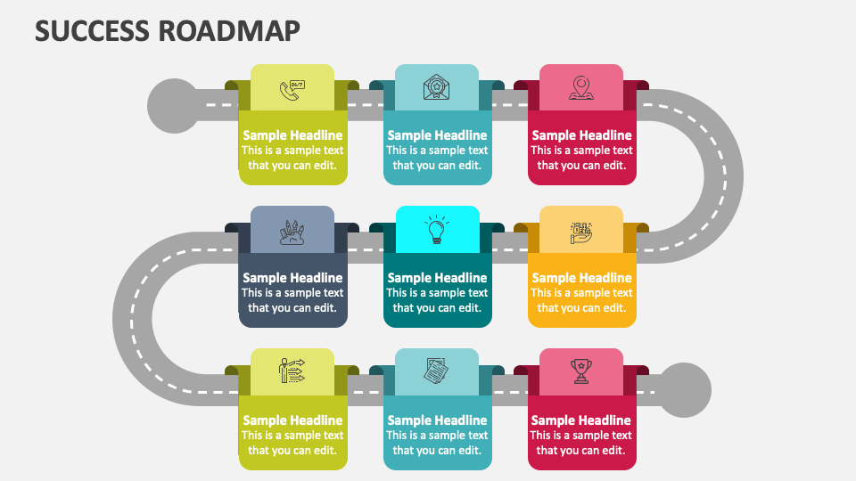 Success Roadmap PowerPoint and Google Slides Template - PPT Slides