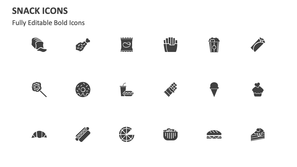Snack Icons for Google Slides and PowerPoint