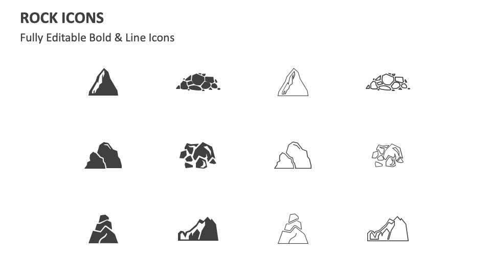 Rock Icons for Google Slides and PowerPoint