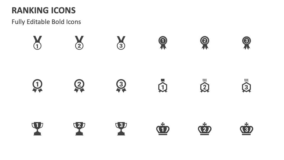 Ranking Icons for Google Slides and PowerPoint