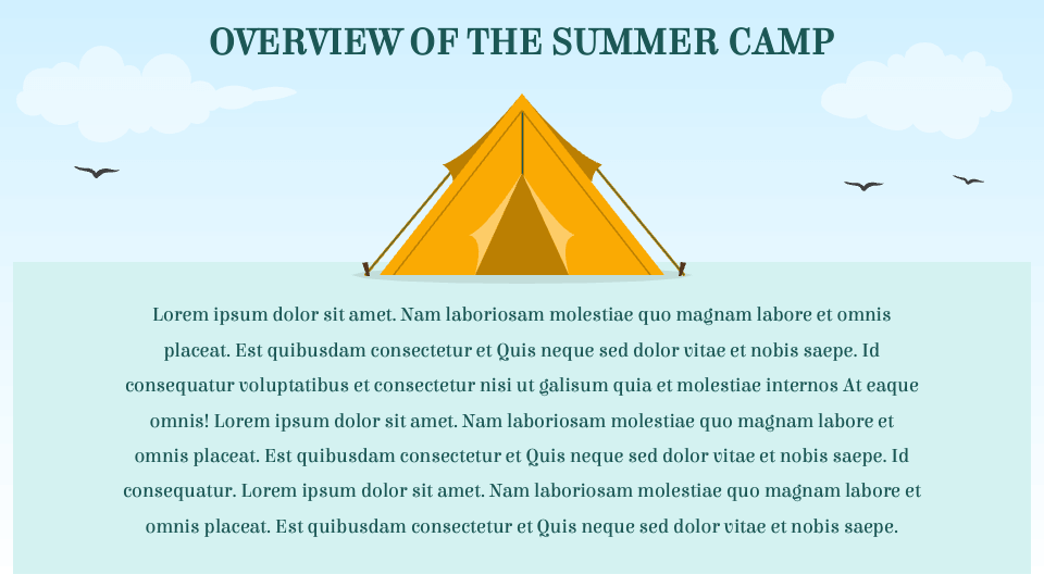 Free Summer Camp Presentation Theme for Google Slides and PowerPoint