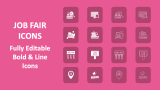 Job Fair Icons for Google Slides and PowerPoint
