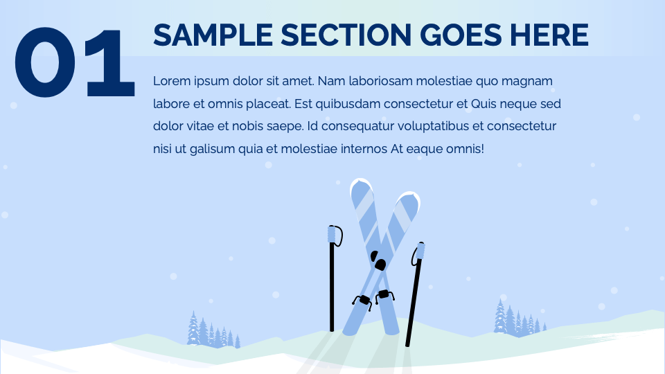 Free Skiing Presentation Theme for Google Slides and PowerPoint