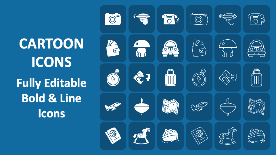 Cartoon Icons for PowerPoint and Google Slides - PPT Slides