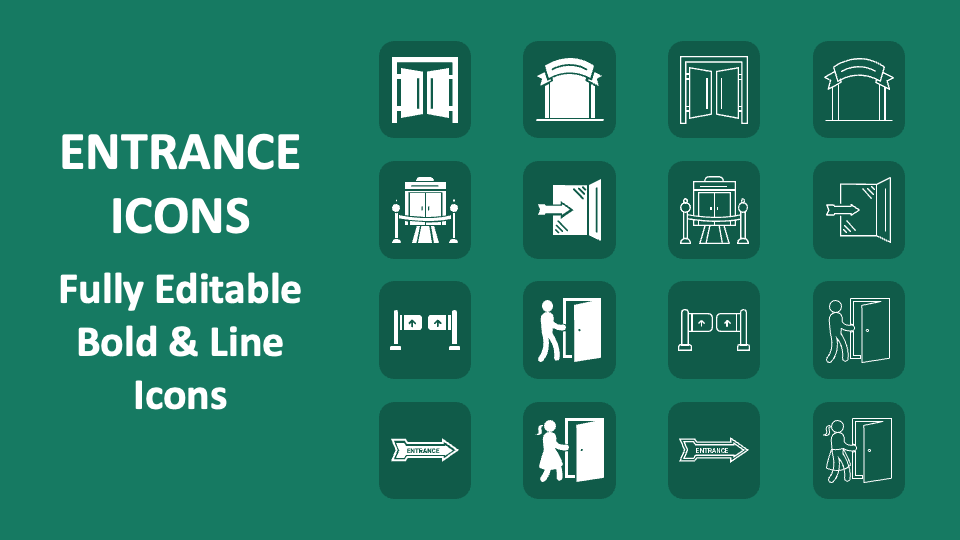 Entrance Icons for PowerPoint and Google Slides - PPT Slides