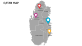 Qatar Map for Google Slides and PowerPoint - PPT Slides