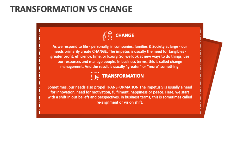 Transformation Vs Change Template for PowerPoint and Google Slides ...
