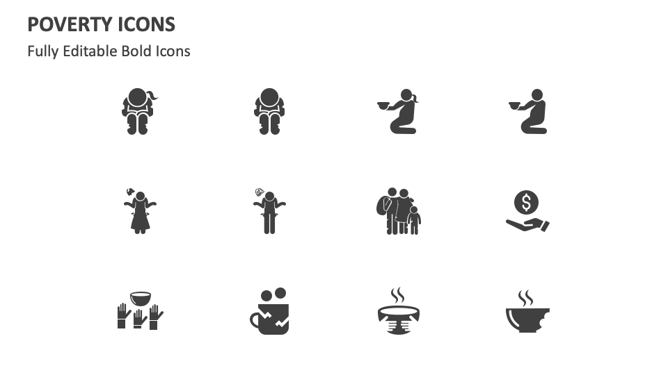 Poverty Icons for Google Slides and PowerPoint