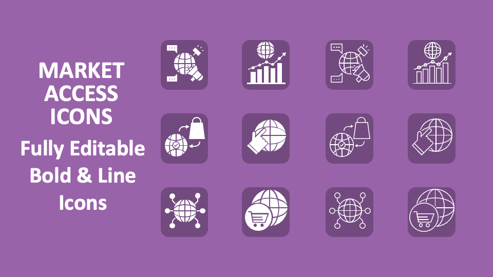 Market Access Icons for PowerPoint and Google Slides - PPT Slides