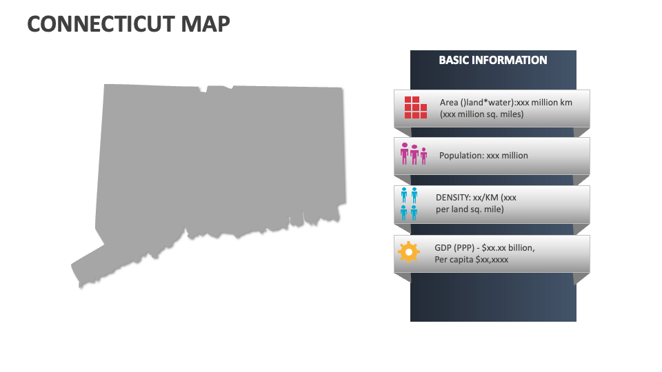 Connecticut Map for Google Slides and PowerPoint - PPT Slides