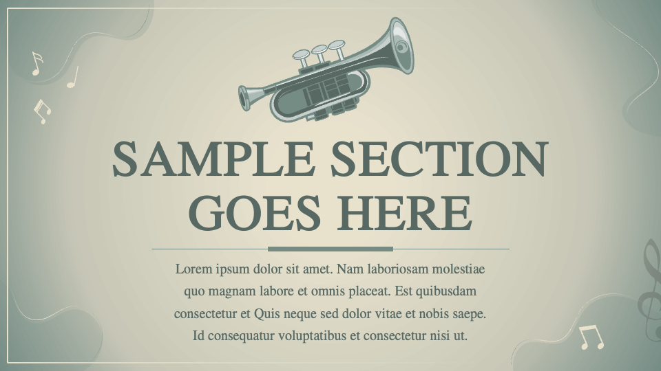 Free Trumpet Theme for Google Slides and PowerPoint