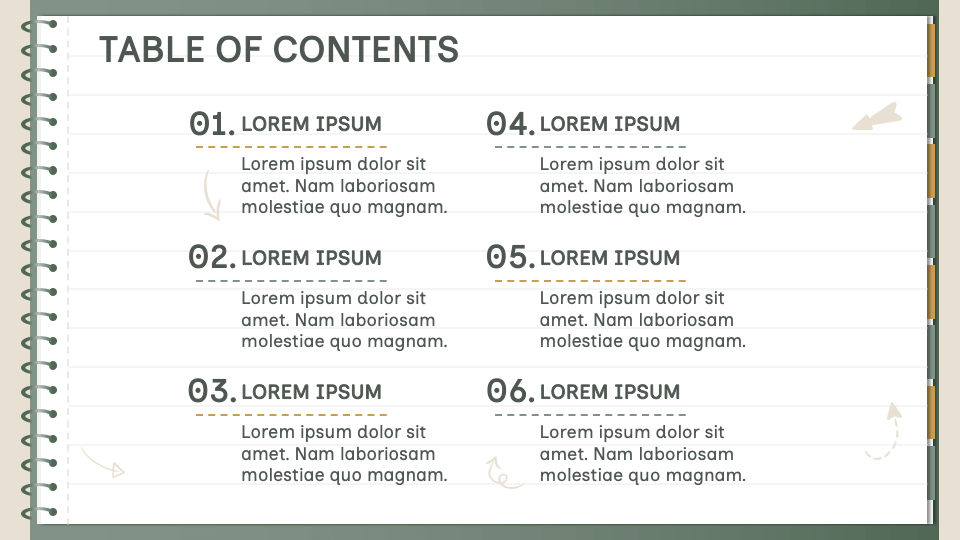 Free Notebook Lesson Presentation Theme for Google Slides and PowerPoint