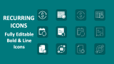 Recurring Icons for Google Slides and PowerPoint