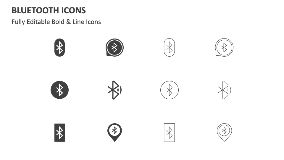 Bluetooth Icons for PowerPoint and Google Slides - PPT Slides