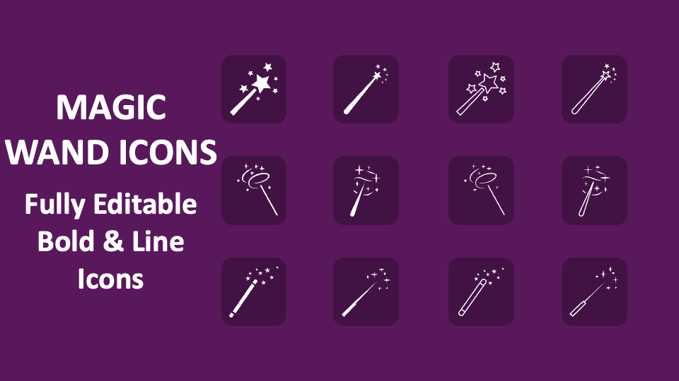 Magic Wand Icons for Google Slides and PowerPoint