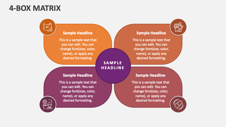 4-Box Matrix PowerPoint and Google Slides Template - PPT Slides