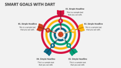 SMART Goals With Dart PowerPoint and Google Slides Template - PPT Slides
