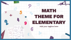 Free Math Theme For Elementary Presentation for Google Slides and ...